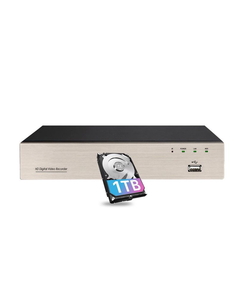 8 Channel 1080P HD Digital Recorder DVR + Human/Vehicle Detection ...