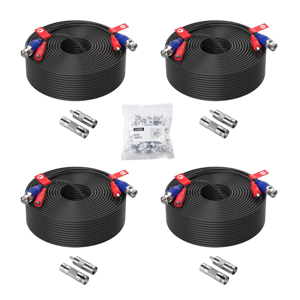 60ft 18m Video & Power 2 in 1 Cables BNC Extension Cables – Ansjer 20 ...