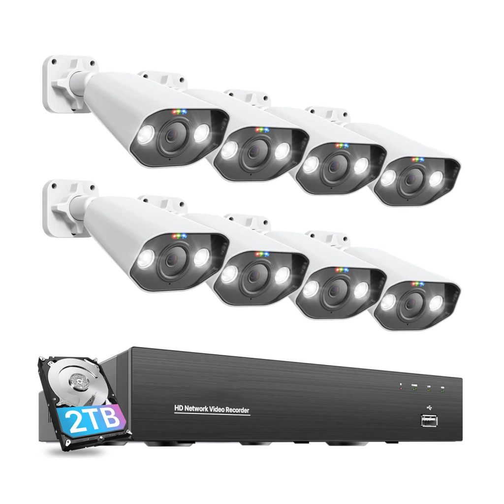 C182 4K 8 Channel Camera System + Up to 8 Cameras + 2TB Hard Drive ...