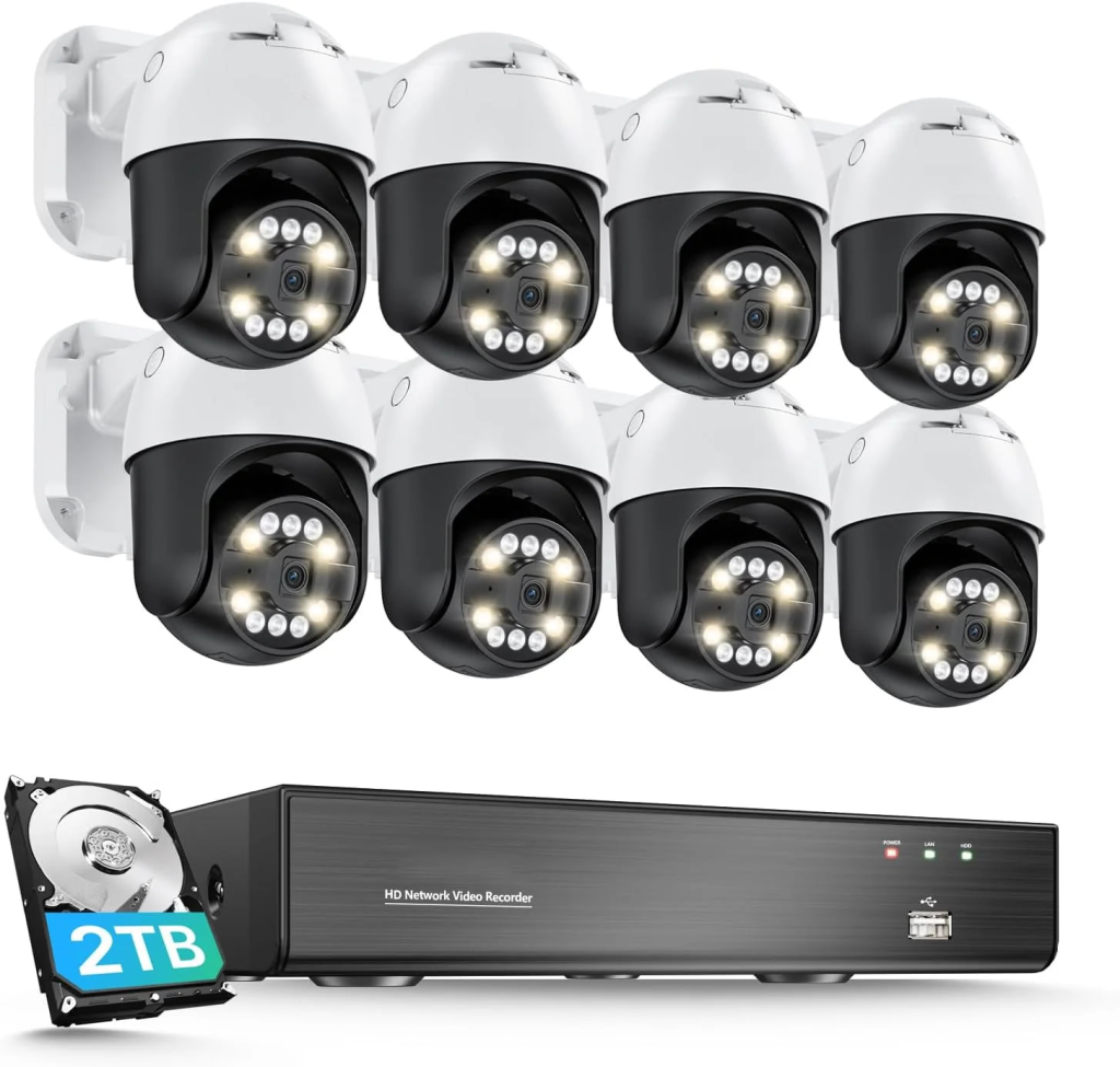 C296 4K Security Camera System + 8-Channel PoE NVR + Optional 2TB Hard ...