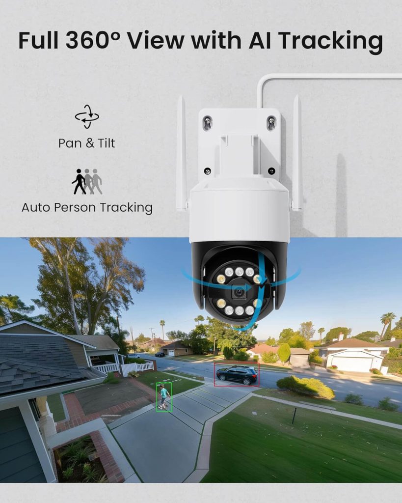 C296 5MP Wi-Fi 6 Security Camera System + 8CH NVR with 2TB HDD + Person ...