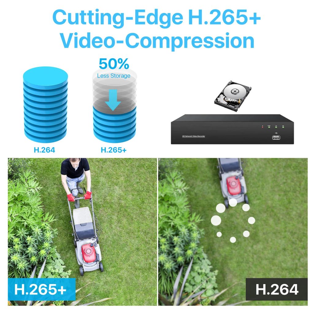 N 4K 8 Channel Network Video Recorder PoE NVR + Optional 2TB Hard Drive ...